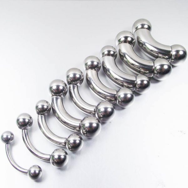 1pc- Externally Threaded Large Gauge Curved Barbell | Body Graphics ...
