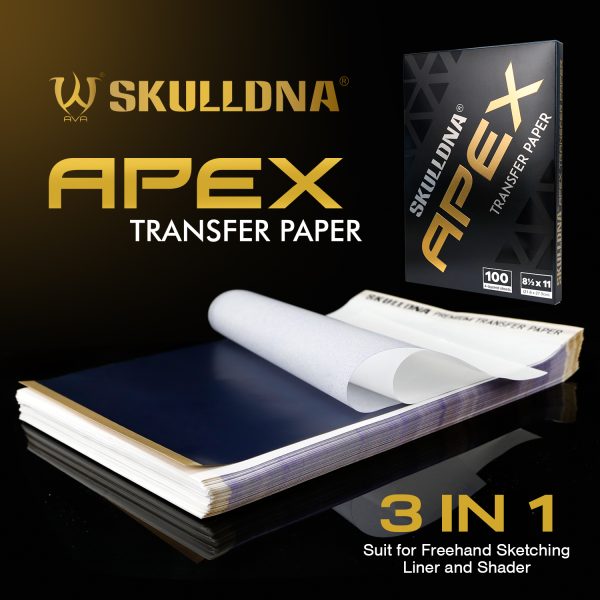 SKULL DNA APEX Thermal Stencil Paper Box - 100 Sheet | Body Graphics ...